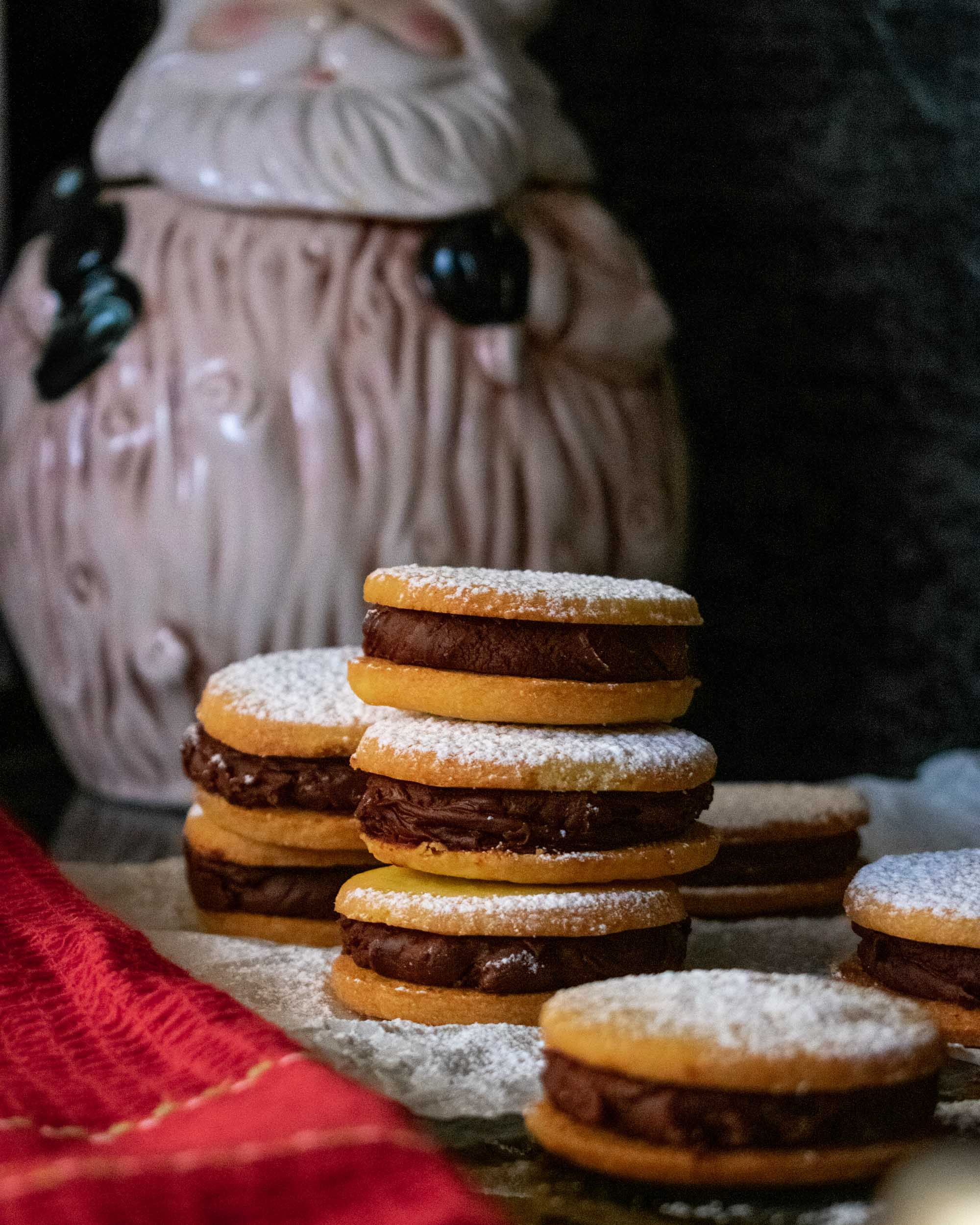Shortbread with Chocolate Ganache sandwich Biscuits - Apron & Whisk