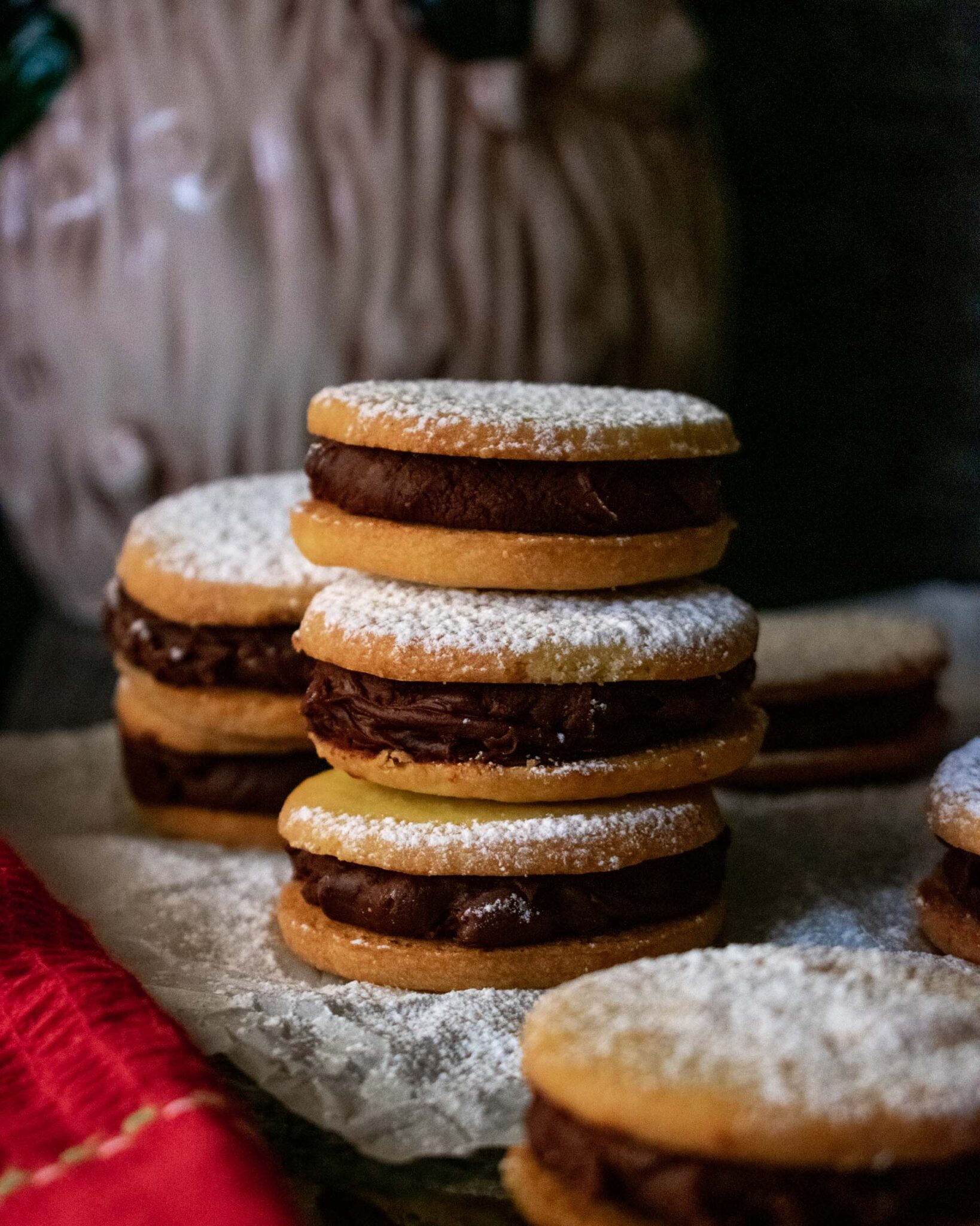 Shortbread with Chocolate Ganache sandwich Biscuits - Apron & Whisk