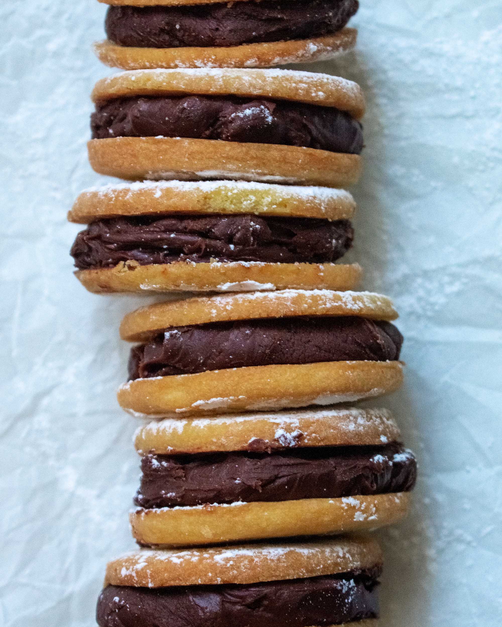 Shortbread with Chocolate Ganache sandwich Biscuits - Apron & Whisk
