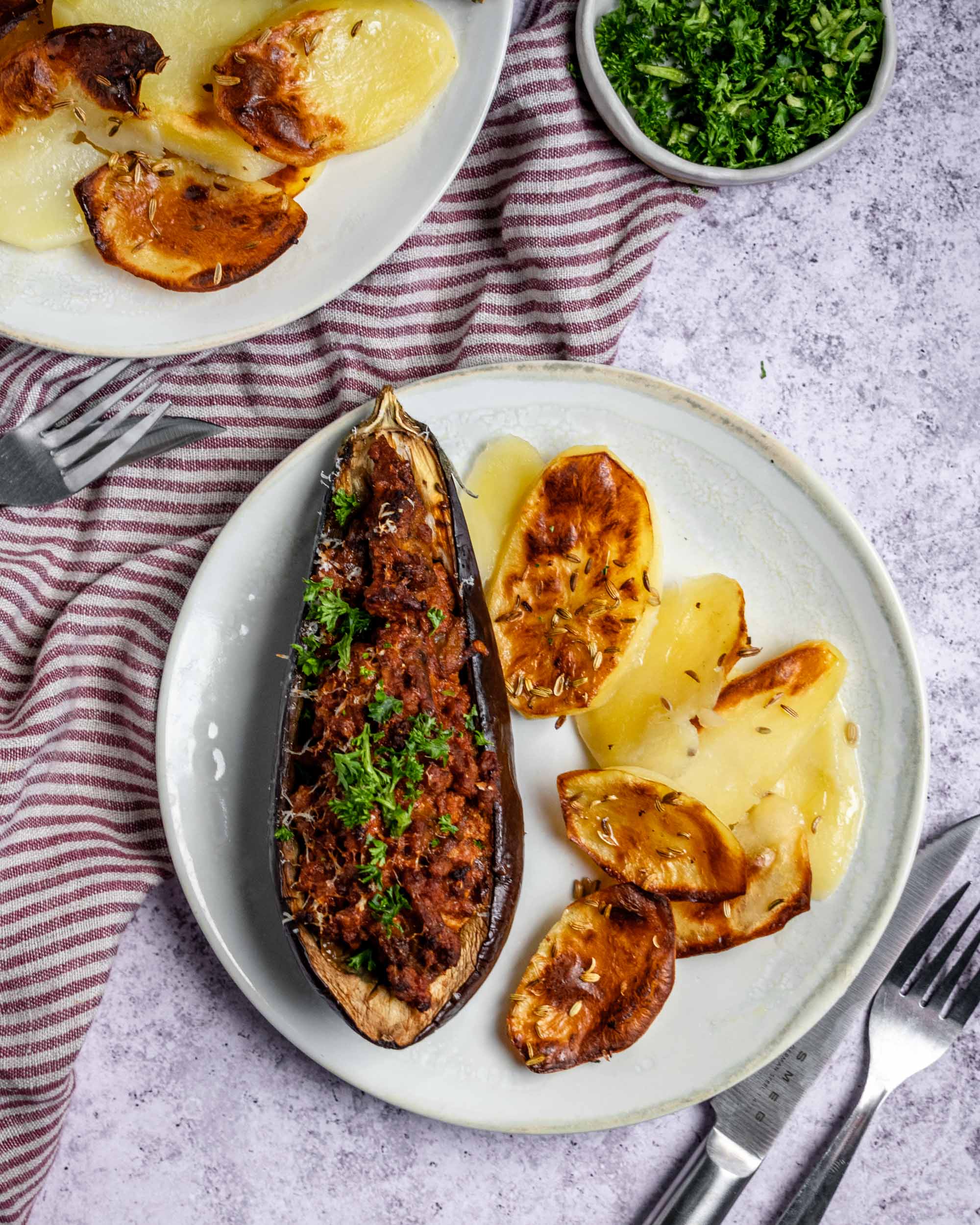 Brunġiel Mimli - Maltese Stuffed Aubergines - Apron & Whisk