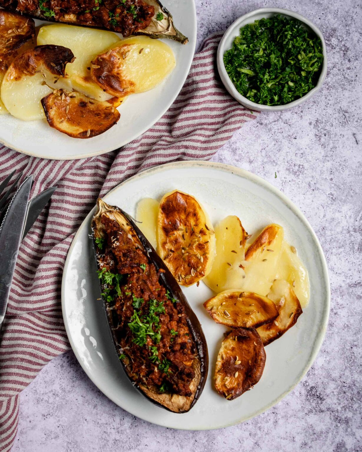 Brunġiel Mimli - Maltese Stuffed Aubergines - Apron & Whisk