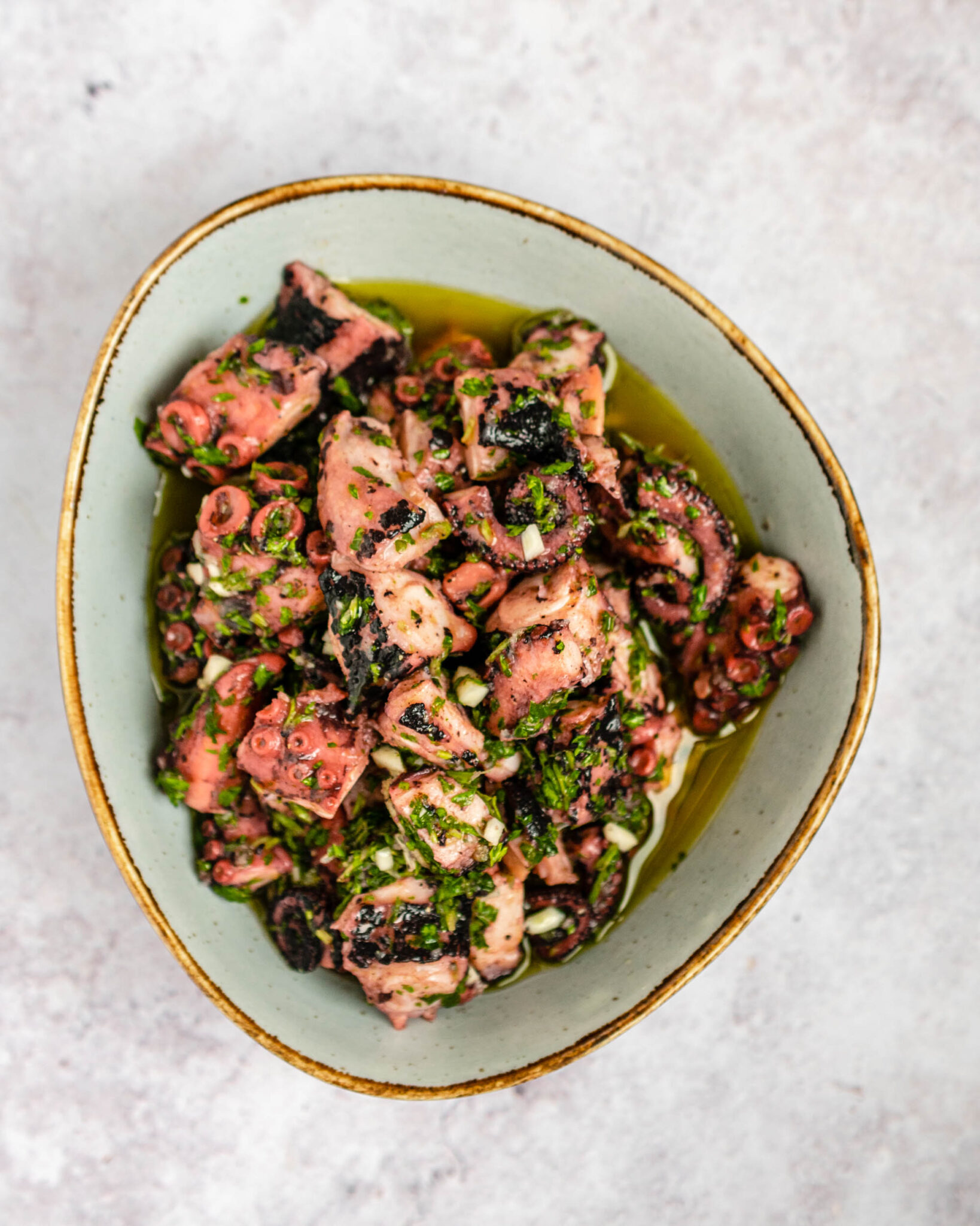 Qarnit bit-Tewm - Octopus in Garlic - Apron & Whisk