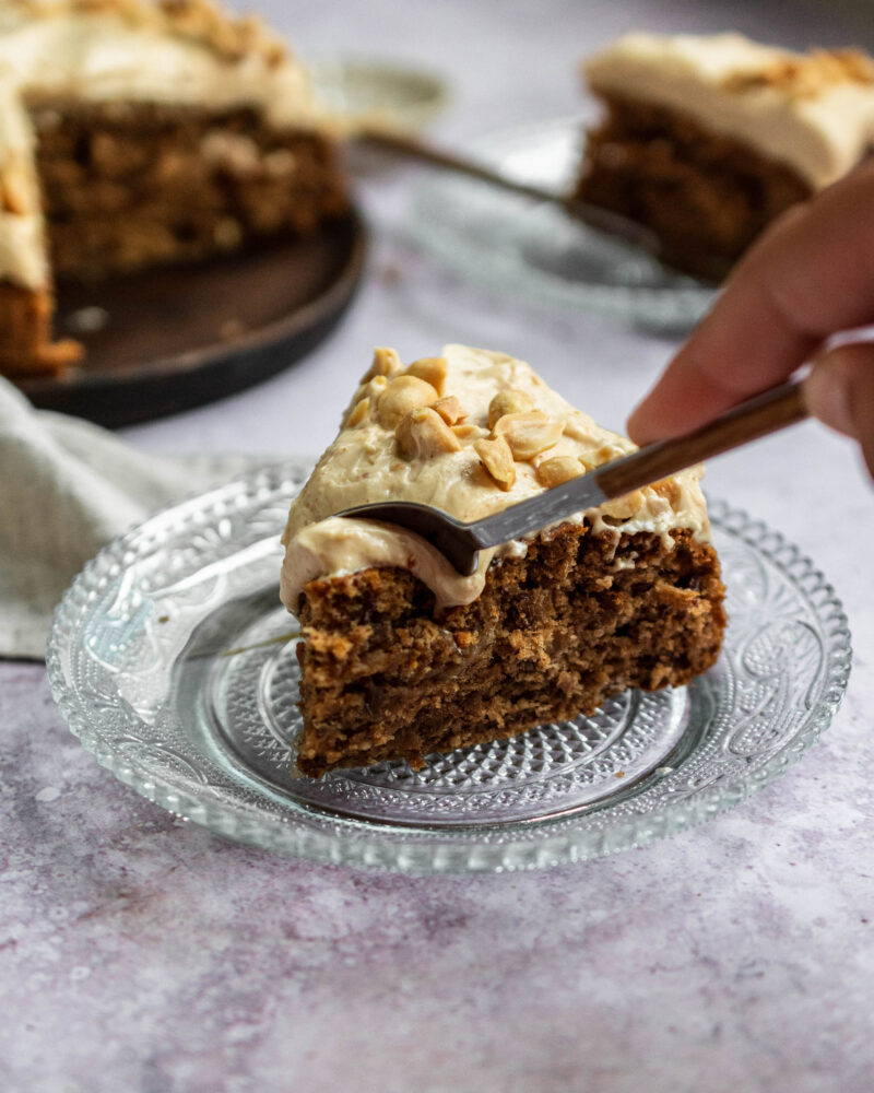 Date Cake with Peanut Butter Frosting - Apron & Whisk