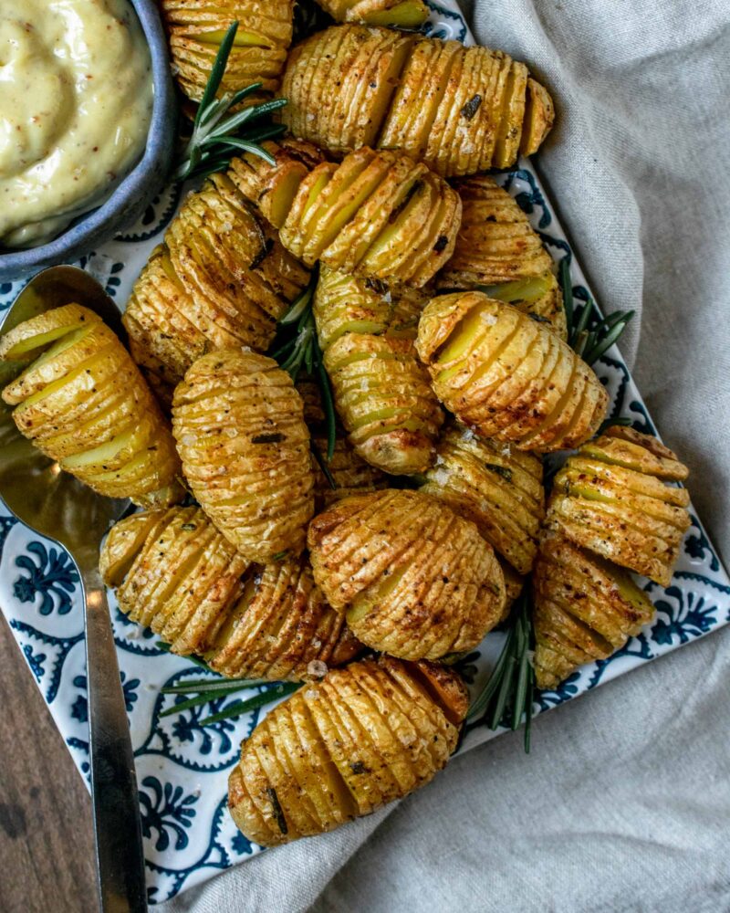 Mini Hasselback Potatoes - Apron & Whisk