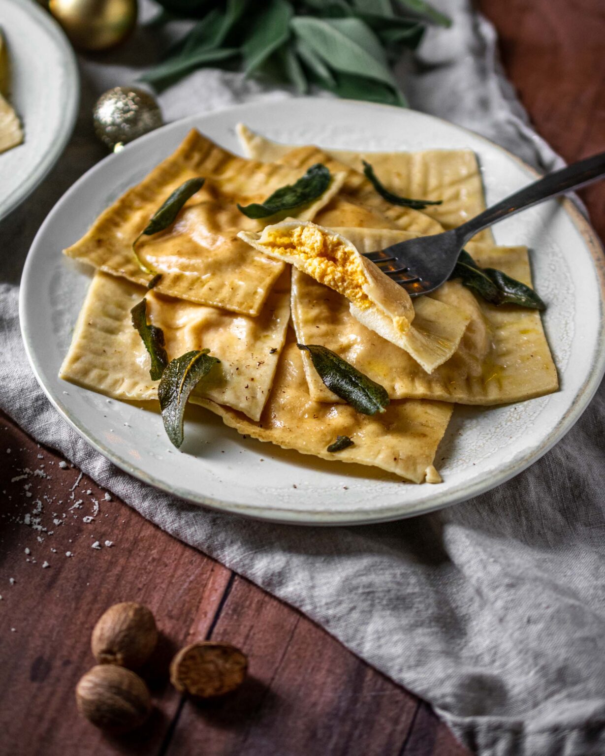 Pumpkin, Ricotta and Nutmeg Ravioli - Apron & Whisk
