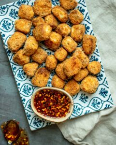 Air Fryer Crispy Halloumi Bites - Apron & Whisk