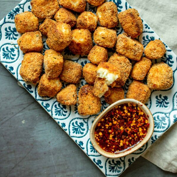Air Fryer Crispy Halloumi Bites - Apron & Whisk