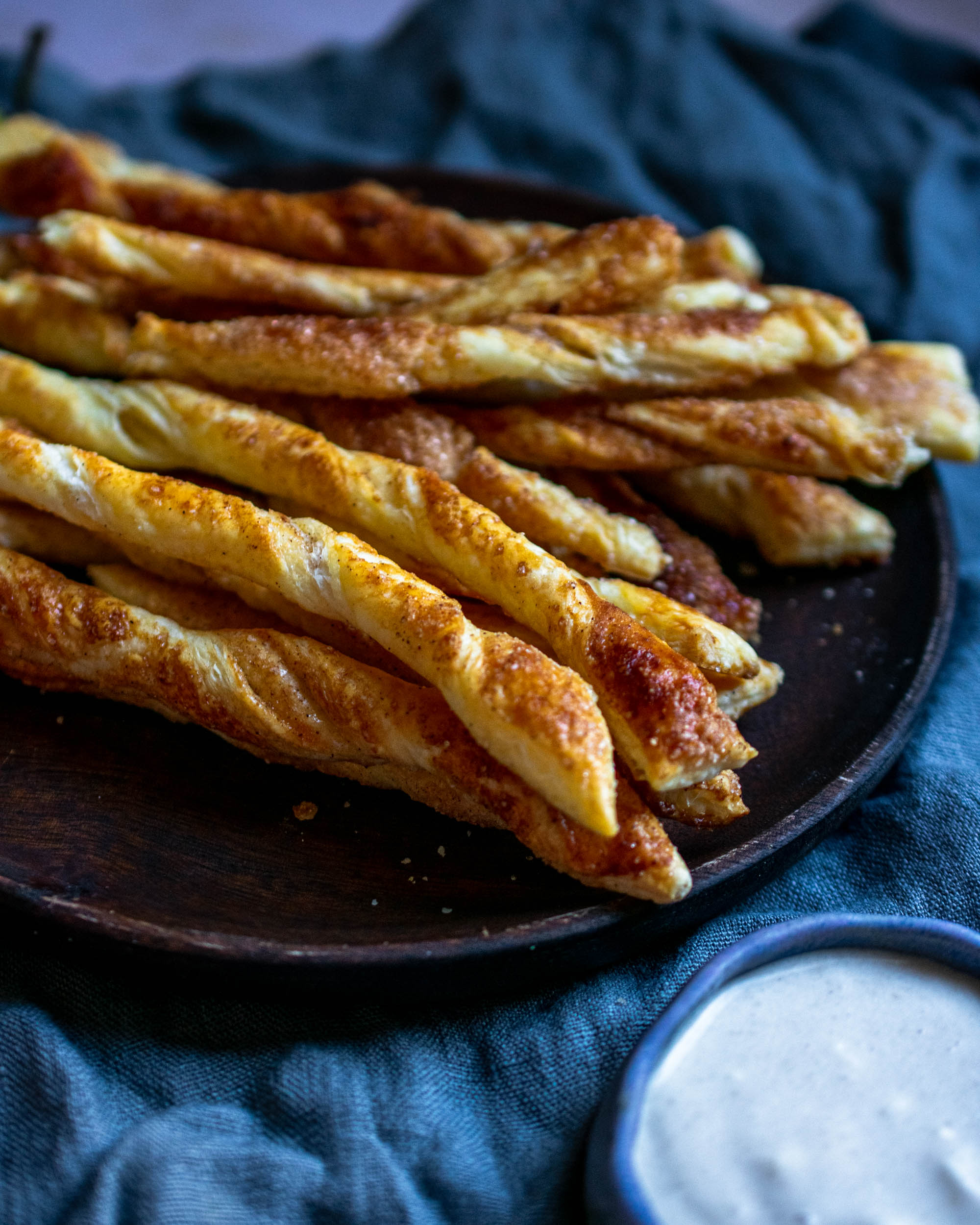 Cinnamon Twists with a Pear Mascarpone Dip - Apron & Whisk