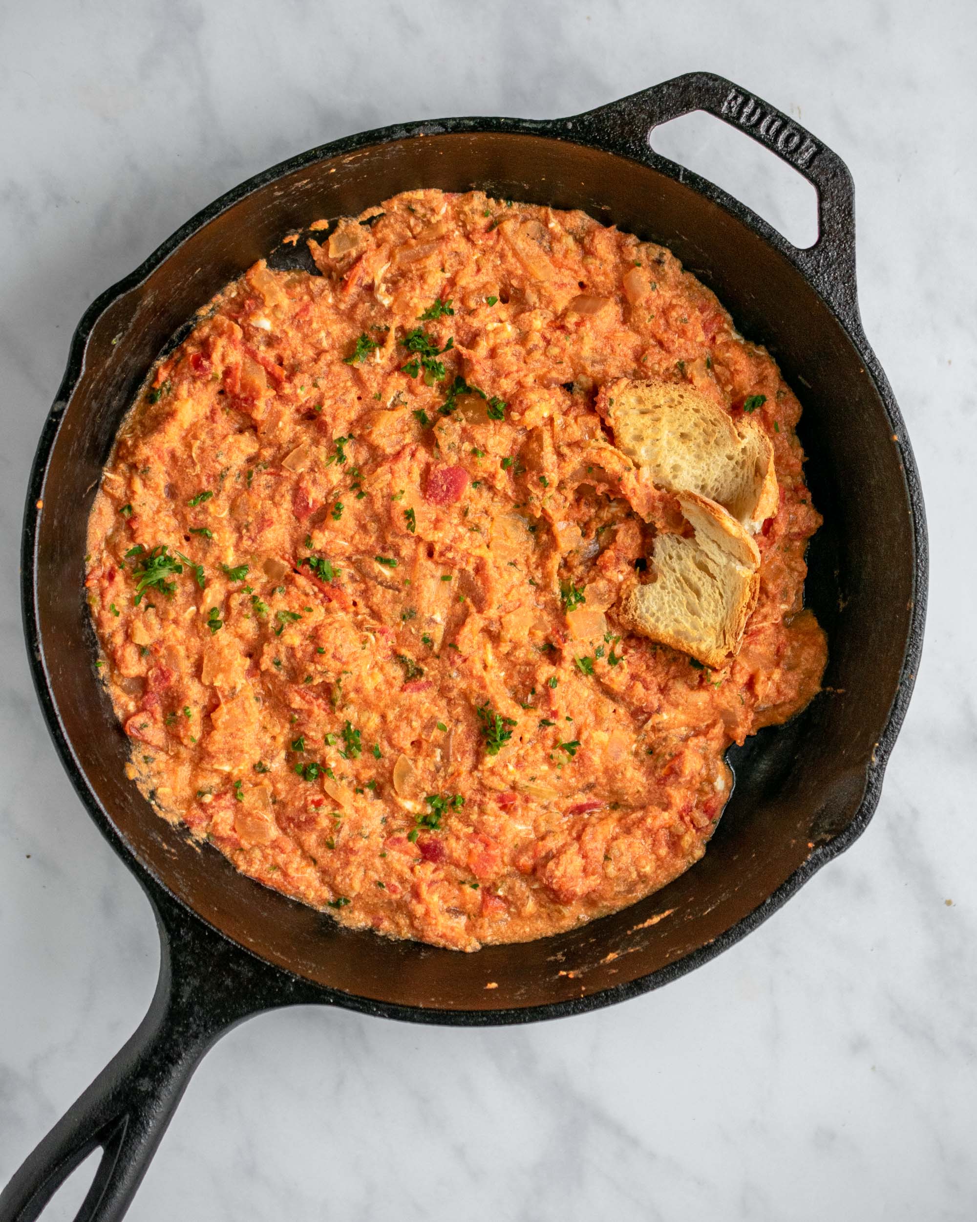 Balbuljata - Maltese Scrambled Eggs with Tomatoes - Apron & Whisk