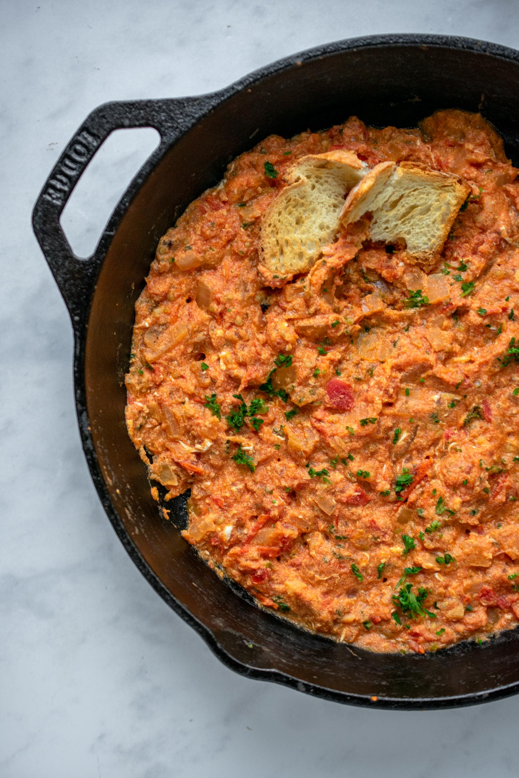 Balbuljata - Maltese Scrambled Eggs with Tomatoes - Apron & Whisk