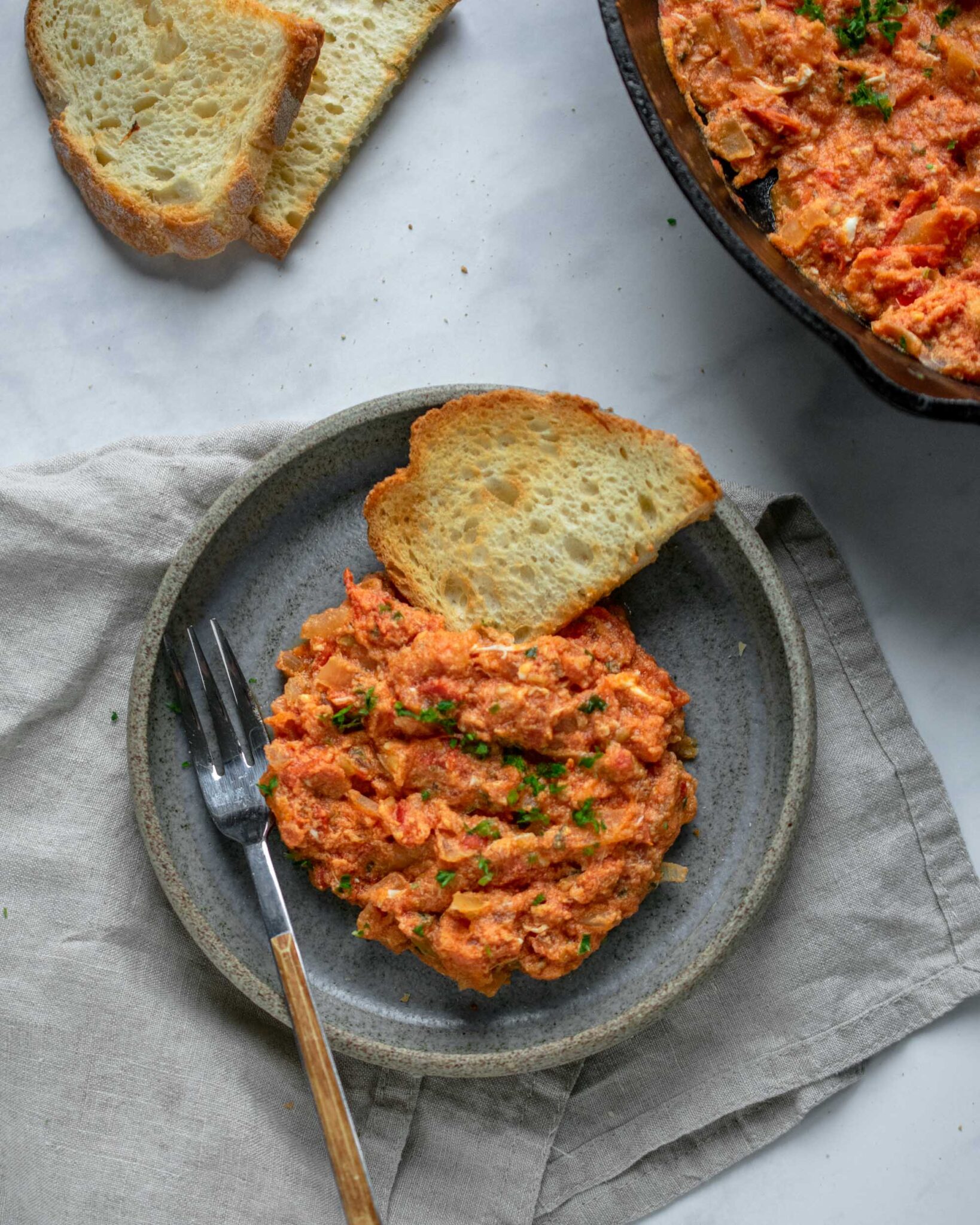 Balbuljata - Maltese Scrambled Eggs with Tomatoes - Apron & Whisk
