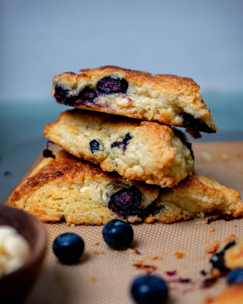 Blueberry White Chocolate Scones - Apron & Whisk