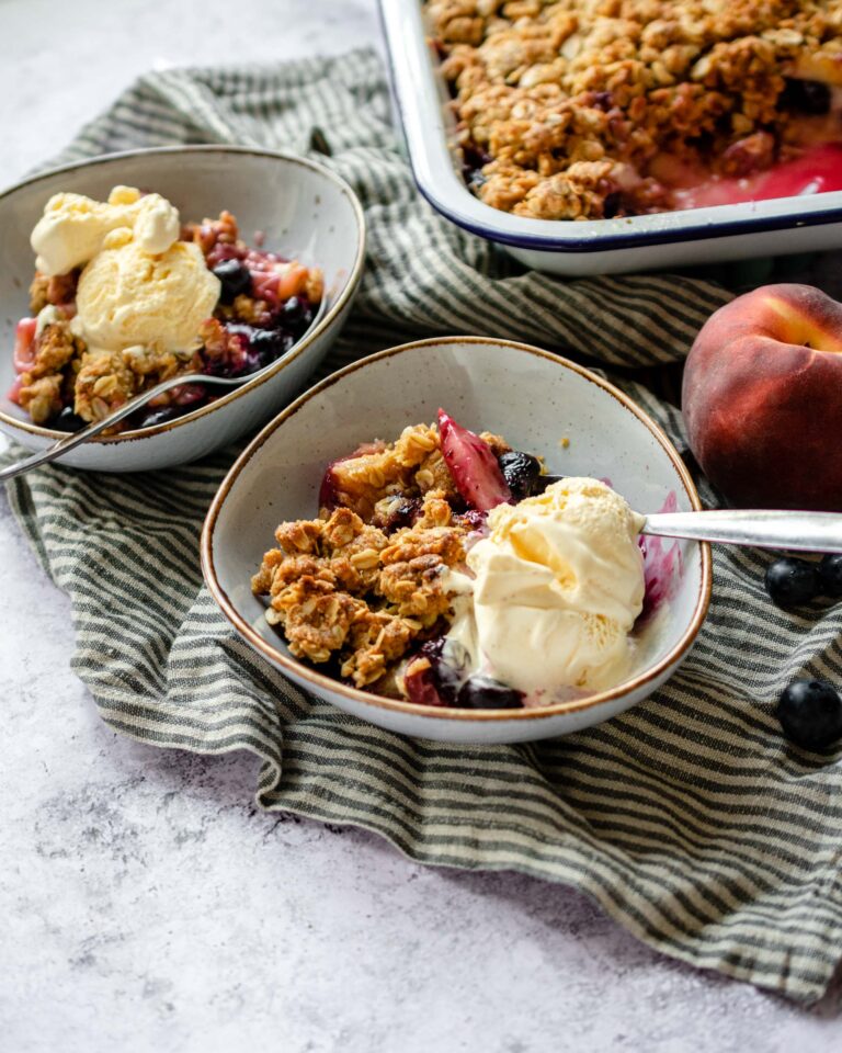 Blueberry Peach Crisp - Apron & Whisk