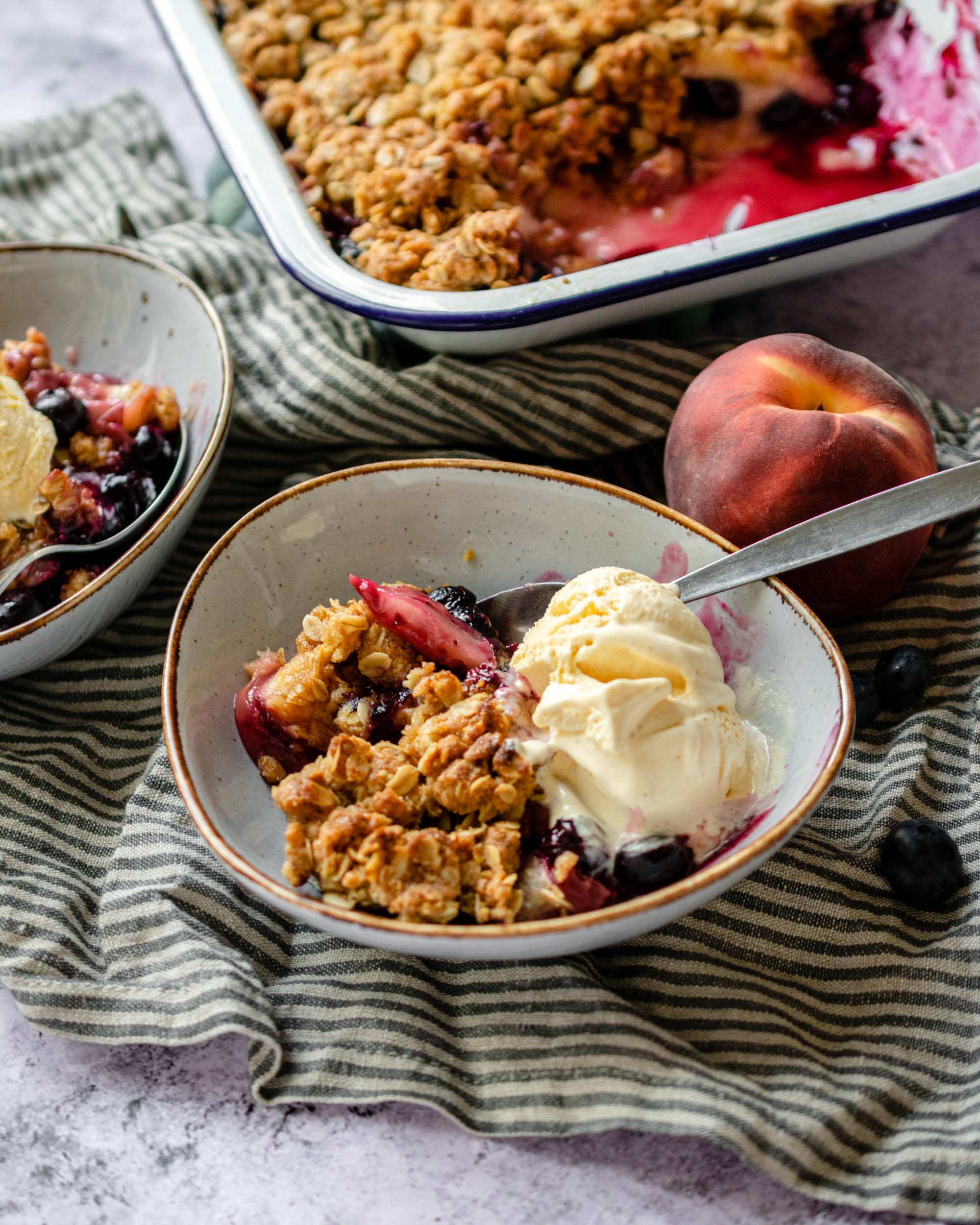 Blueberry Peach Crisp - Apron & Whisk
