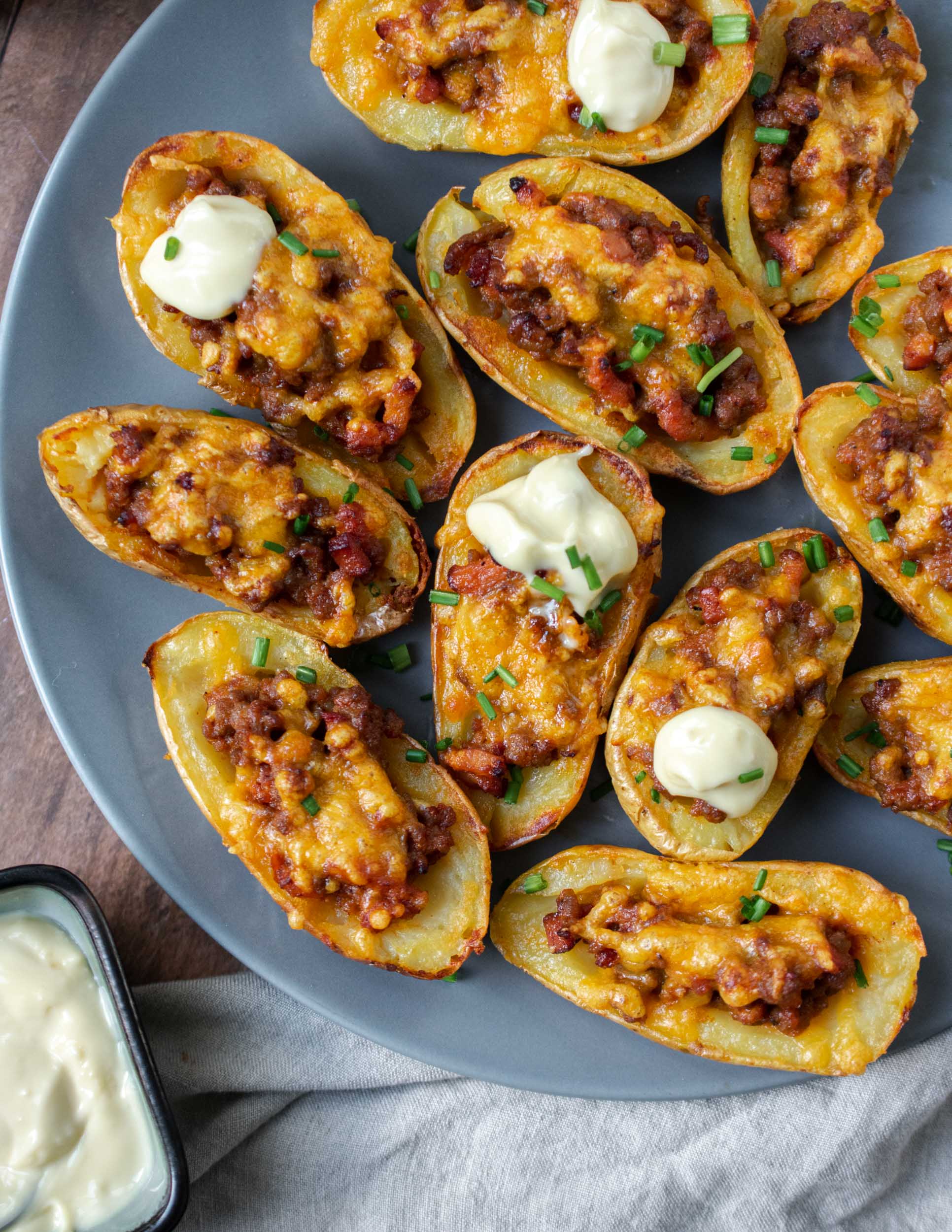 Loaded Potato Skins - Apron & Whisk