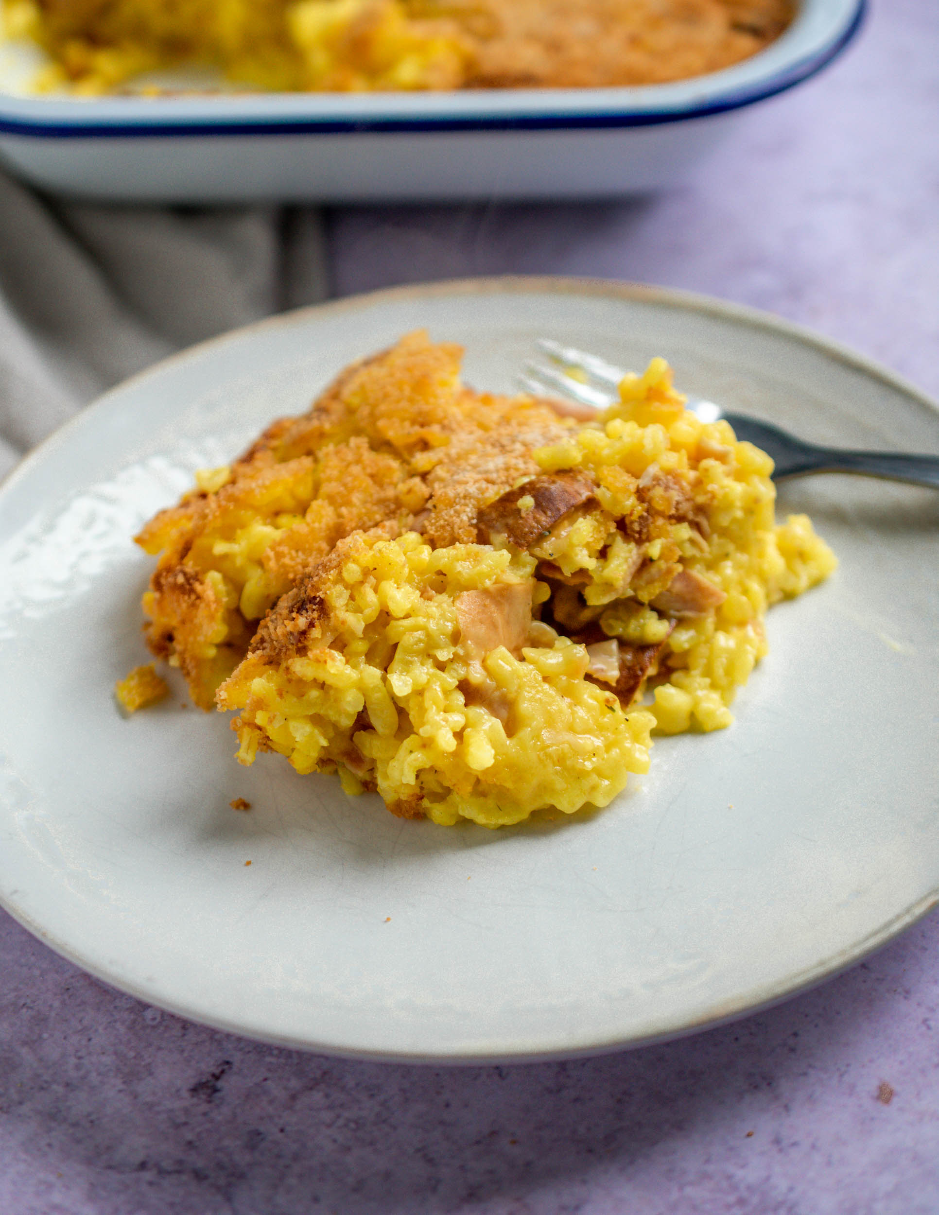 Creamy Baked Rice with Prosciutto and Cheese - Apron & Whisk