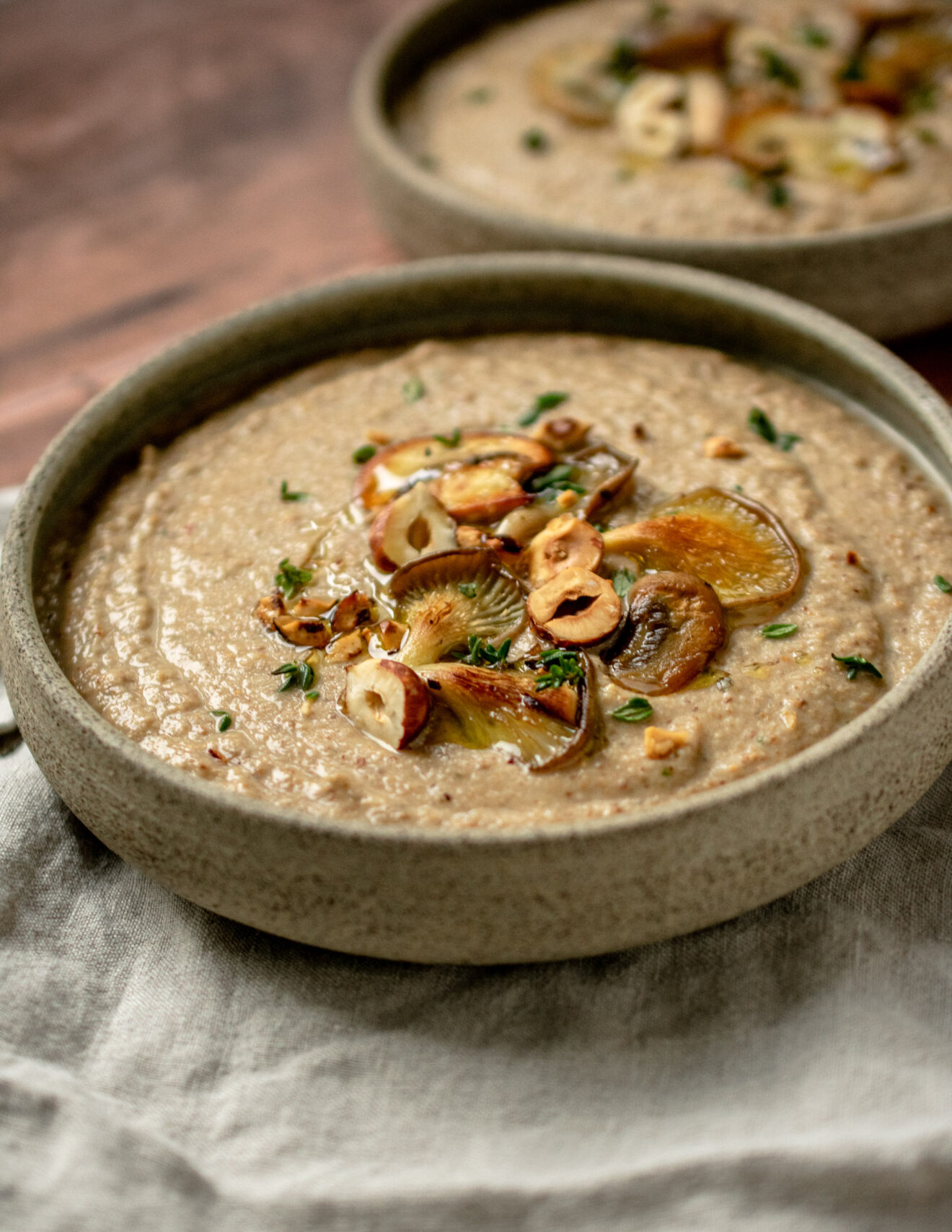Mushroom and Hazelnut Soup - Apron & Whisk