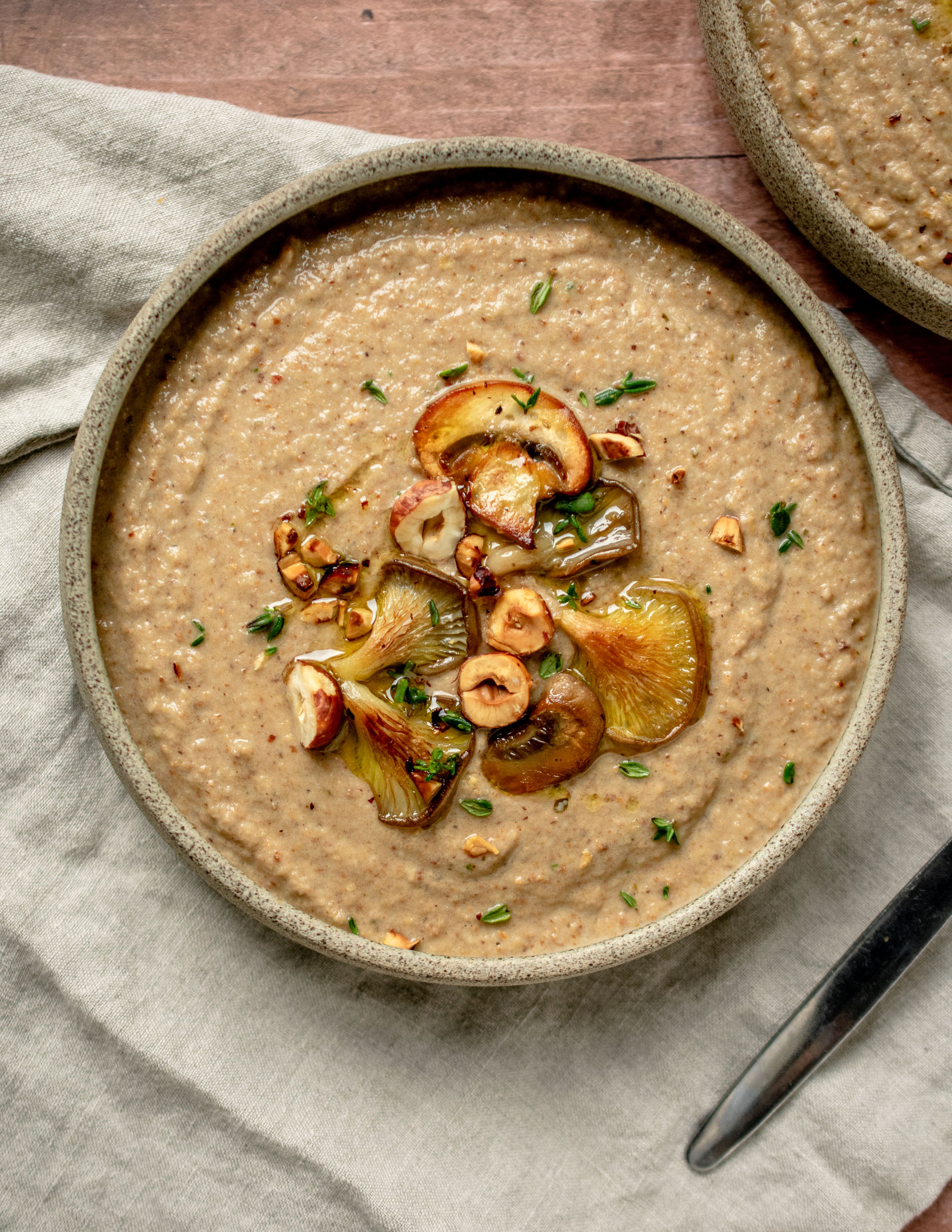 Mushroom and Hazelnut Soup - Apron & Whisk