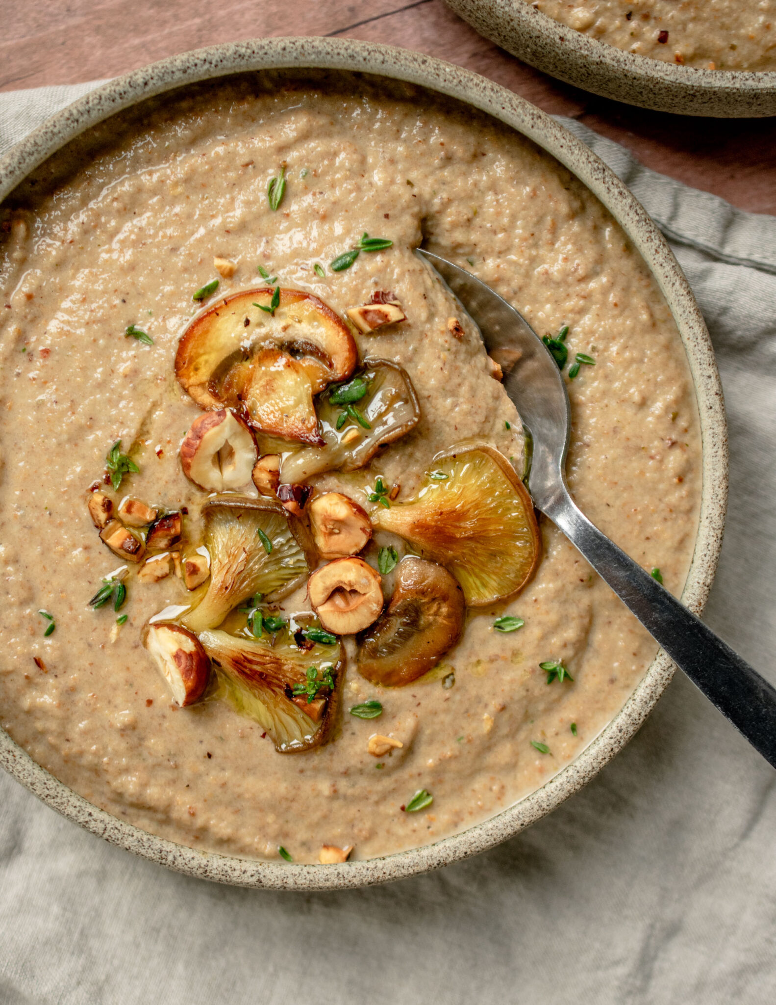 Mushroom and Hazelnut Soup - Apron & Whisk