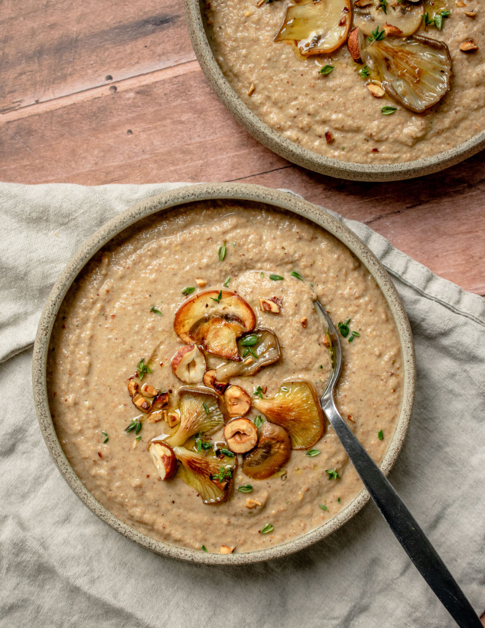 Mushroom and Hazelnut Soup - Apron & Whisk